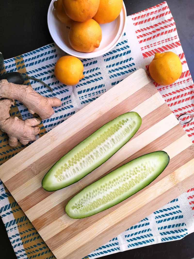Eau Détox : Concombre, Citron & Gingembre - My Yummy Kitchen